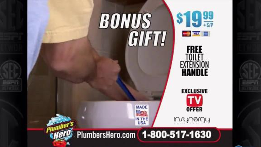 Plumber's Hero Drain Cleaner TV Commercial, 'Unclog the Mess' Featuring ...