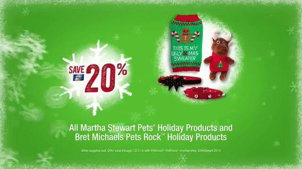 PetSmart TV Commercial, 'Cute Ugly Sweater' Feat. Martha Stewart, Bret ...