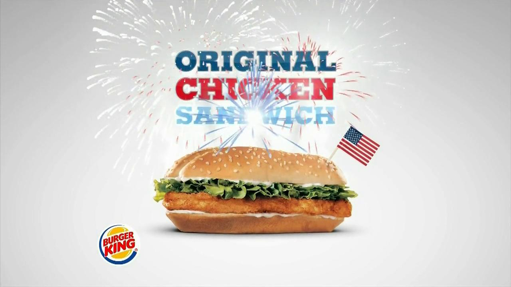 Burger King Original Chicken Sandwich TV Commercial, 'Fourth of July ...