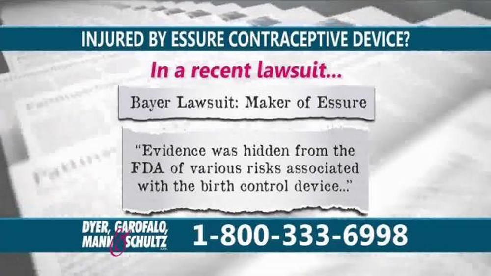 Dyer, Garofalo, Mann & Schultz TV Commercial, 'Essure Contraceptive ...