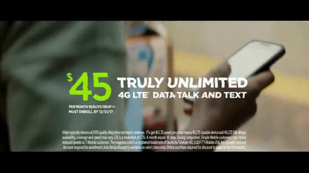 SIMPLE Mobile Truly Unlimited TV Commercial, 'Bring Your Own Phone ...